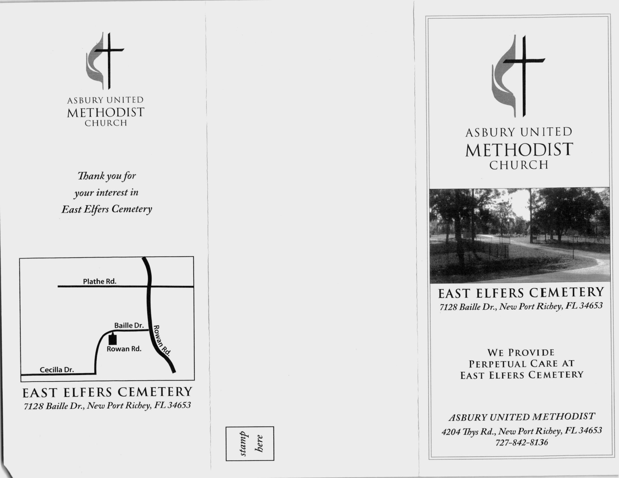 Brochure | East Elfers Cemetery